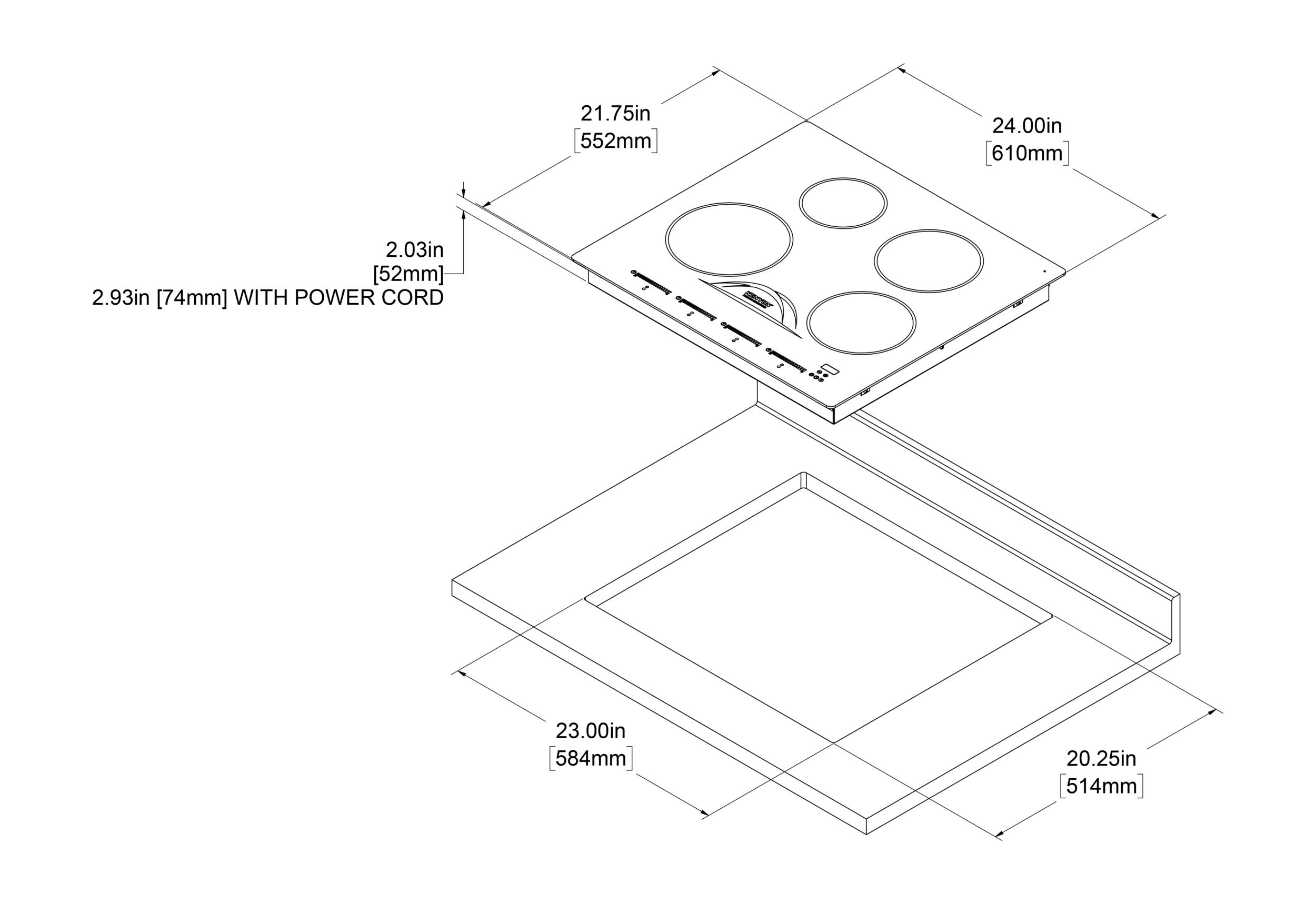 Kenyon Bridge Induction 4 Burner Cooktop